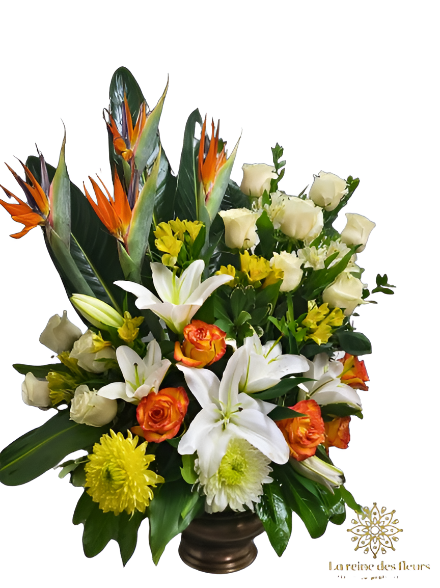Gerbe Florale Lumineuse et Éclatante – Splendide Orange - Référence 24 ...